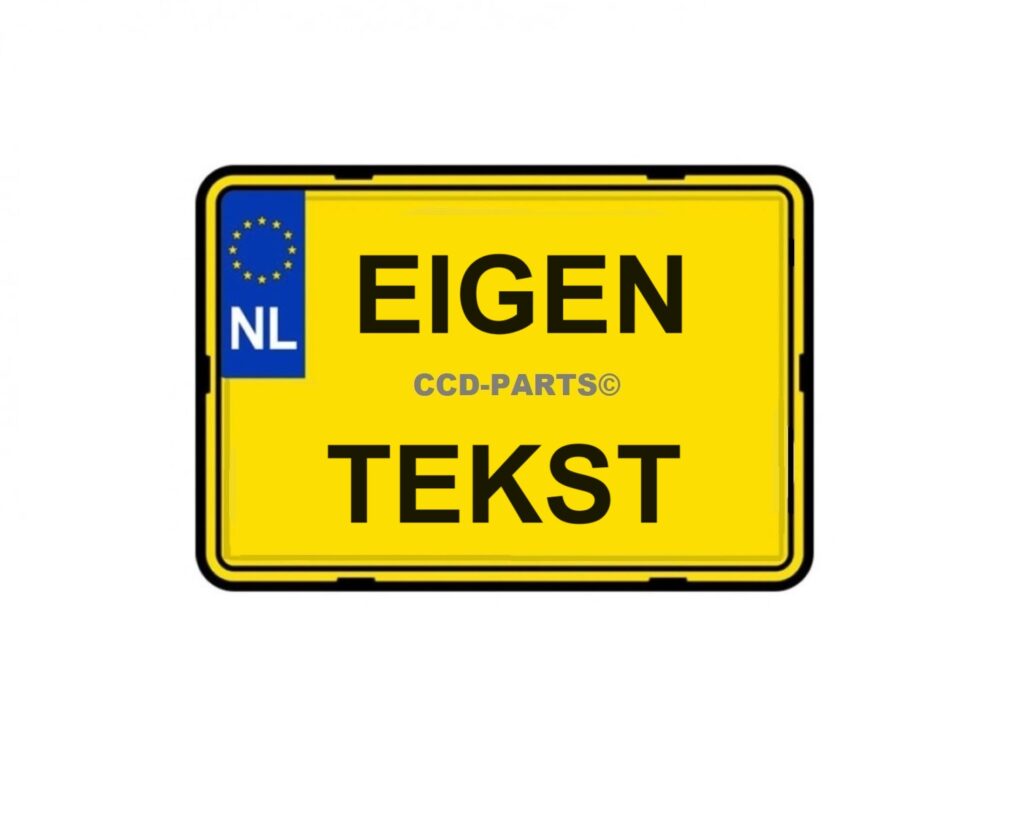 Eigen tekst kentekenplaat – CCD Parts